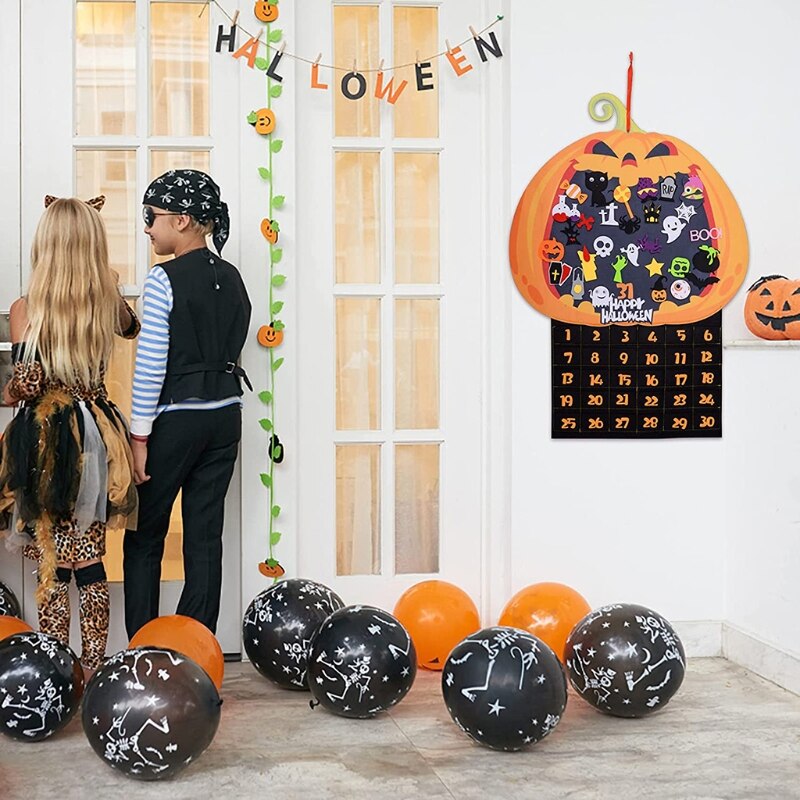 Halloween Vilt Pompoen Muur Opknoping Advent Kalen... – Vicedeal