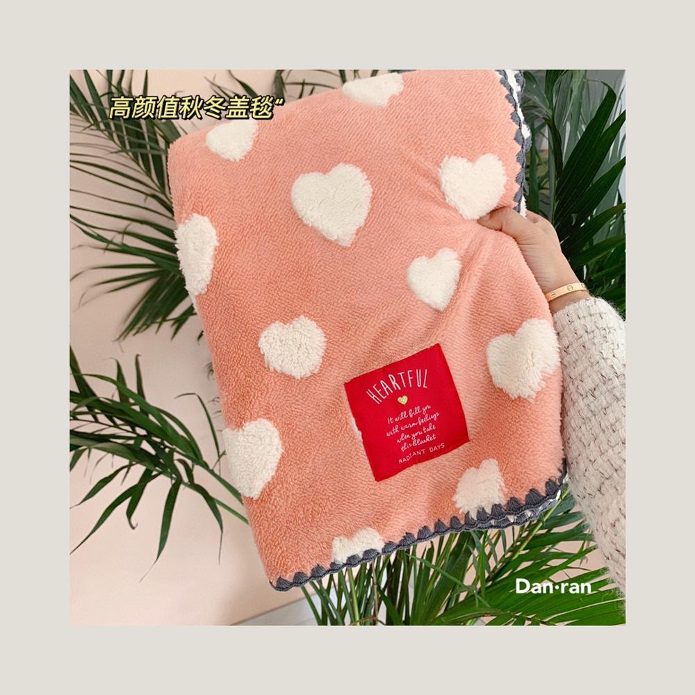 3D Heart Thermal Sherpa Sweet heart Pink Grey Hear... – Grandado