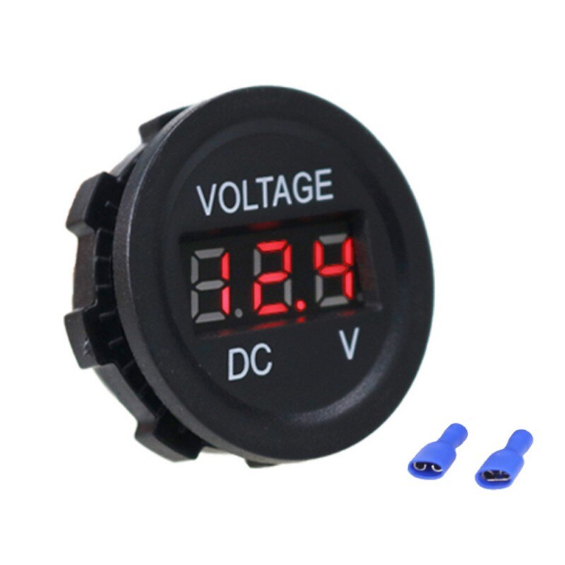 Battery led digital Panel Waterproof voltmeter for... – Grandado