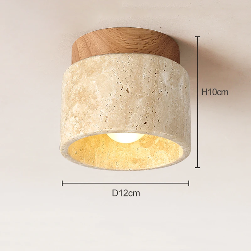 Wabi sabi taklampa i gul marmor, lobby, entré, kor... – Grandado