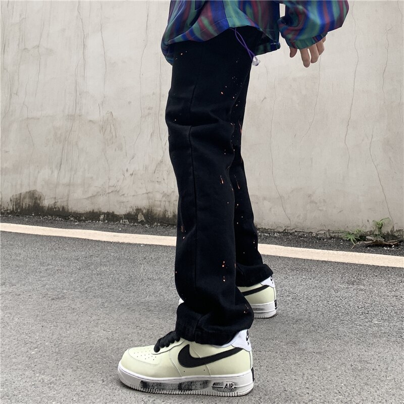 High Street Ink Painted Casual Jeans for Men and W... – Grandado