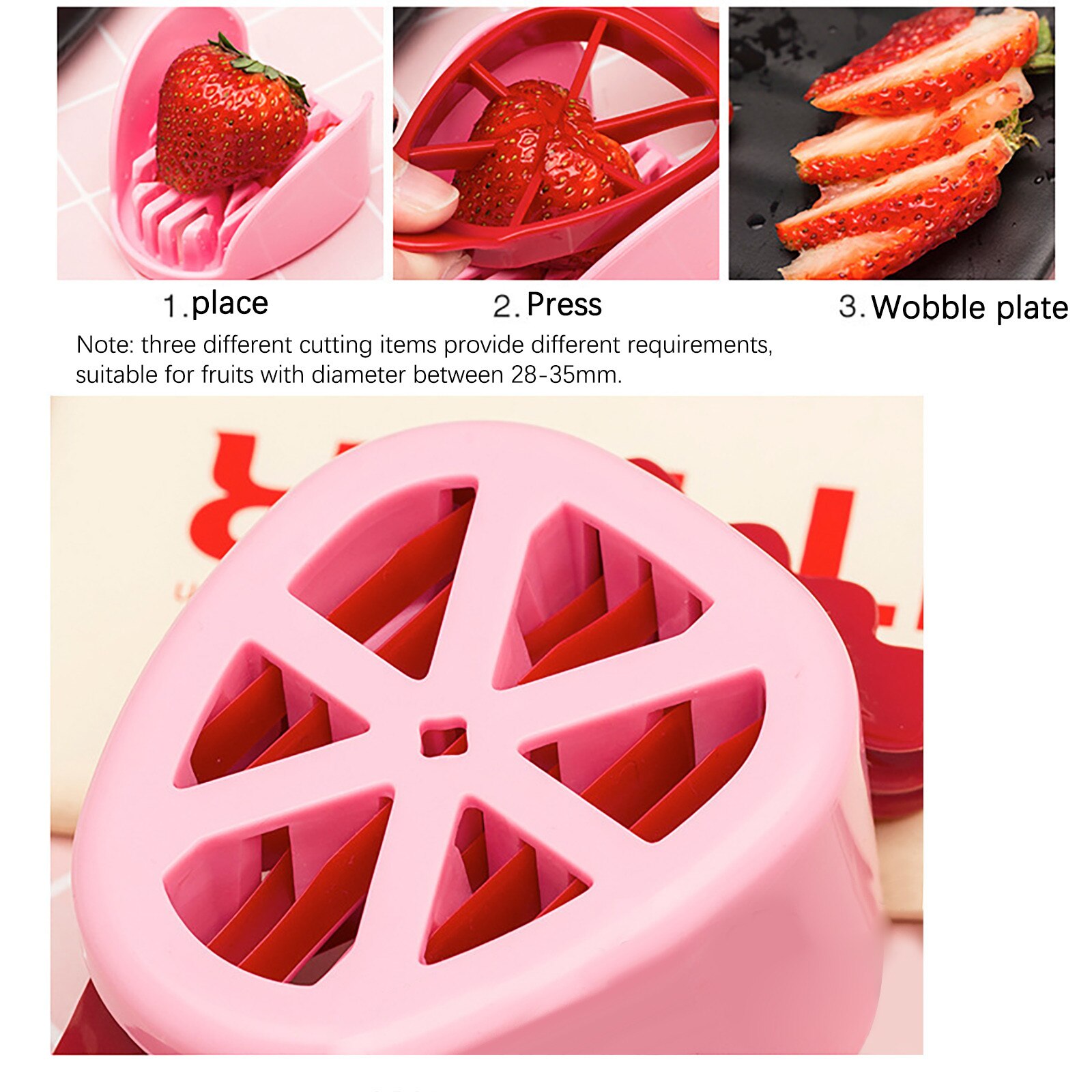 40# kitchen Fruit gadget strawberry slicer strawbe... – Vicedeal