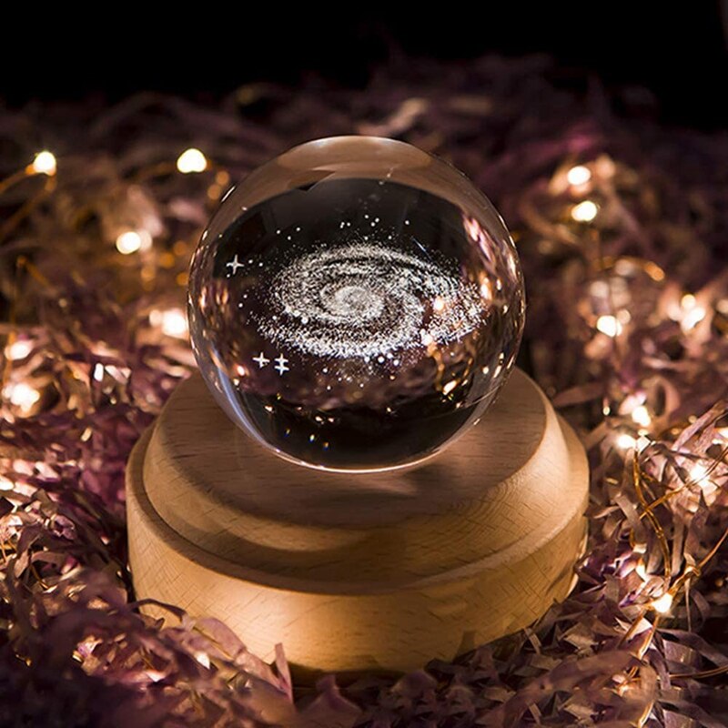 Galaxy Light-3D Crystal Ball Music Box Luminous Ro... – Vicedeal