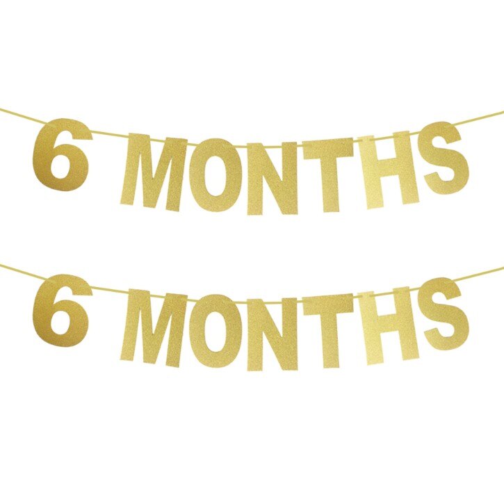 1 Set 6 months baby Party Decor Letter banner Baby... – Grandado
