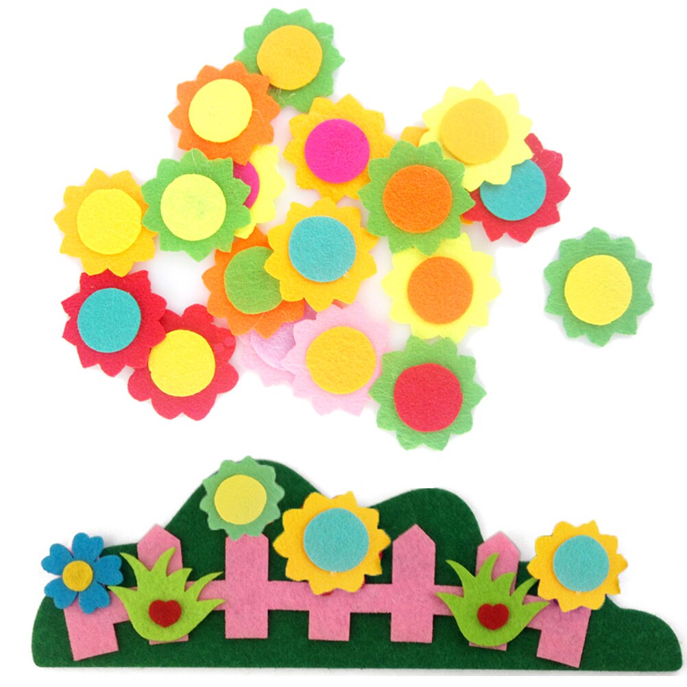100pcs Felt Flower Padded Spring Felt Flower Appli... – Grandado