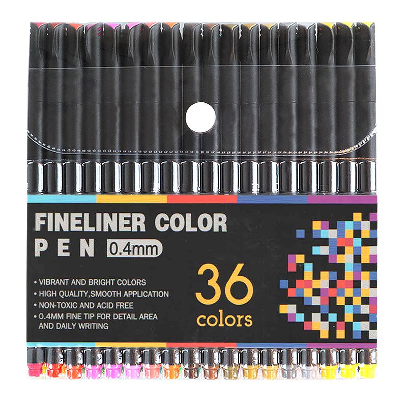 36 Colors Fineliner Pens Set Fine Line Colored Ske... – Vicedeal