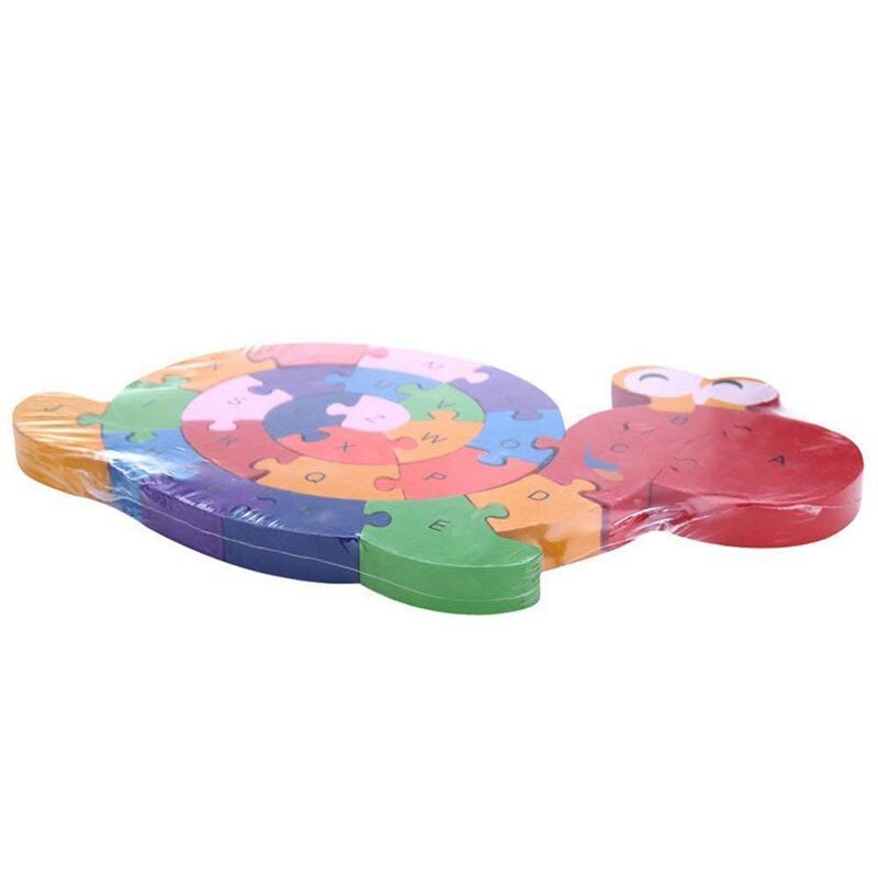 Wooden Blocks Jigsaw Winding Snail Letter and Numb... – Grandado