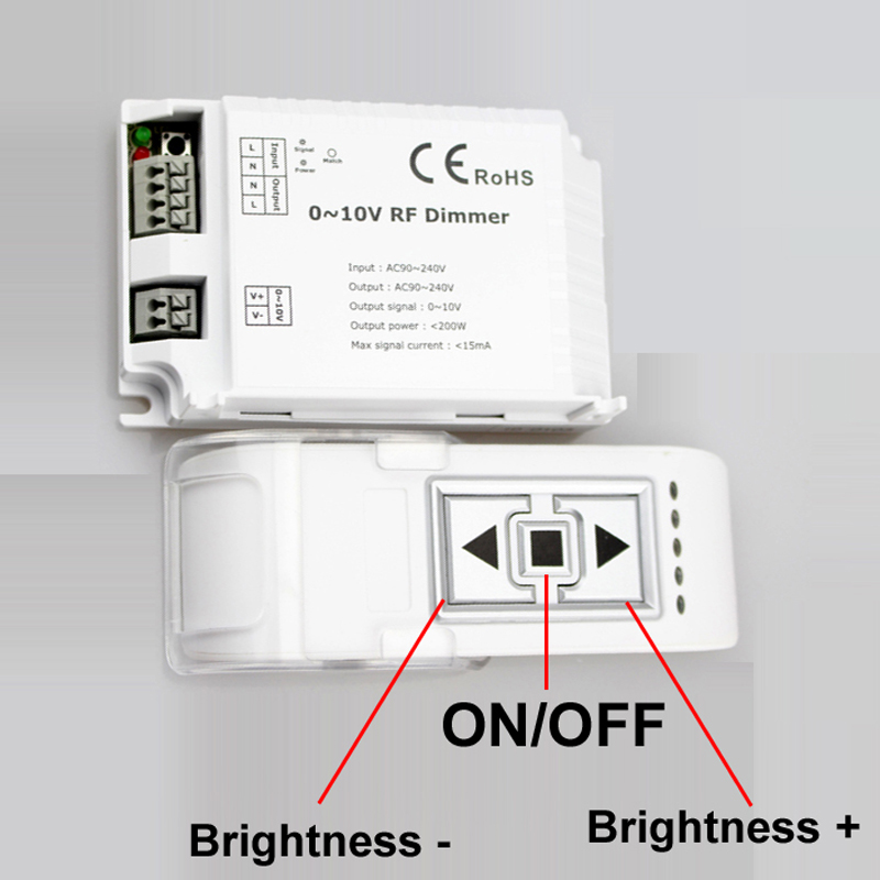 RF Led Dimmer 220v Remote Control Output 0-10v Lig... – Grandado