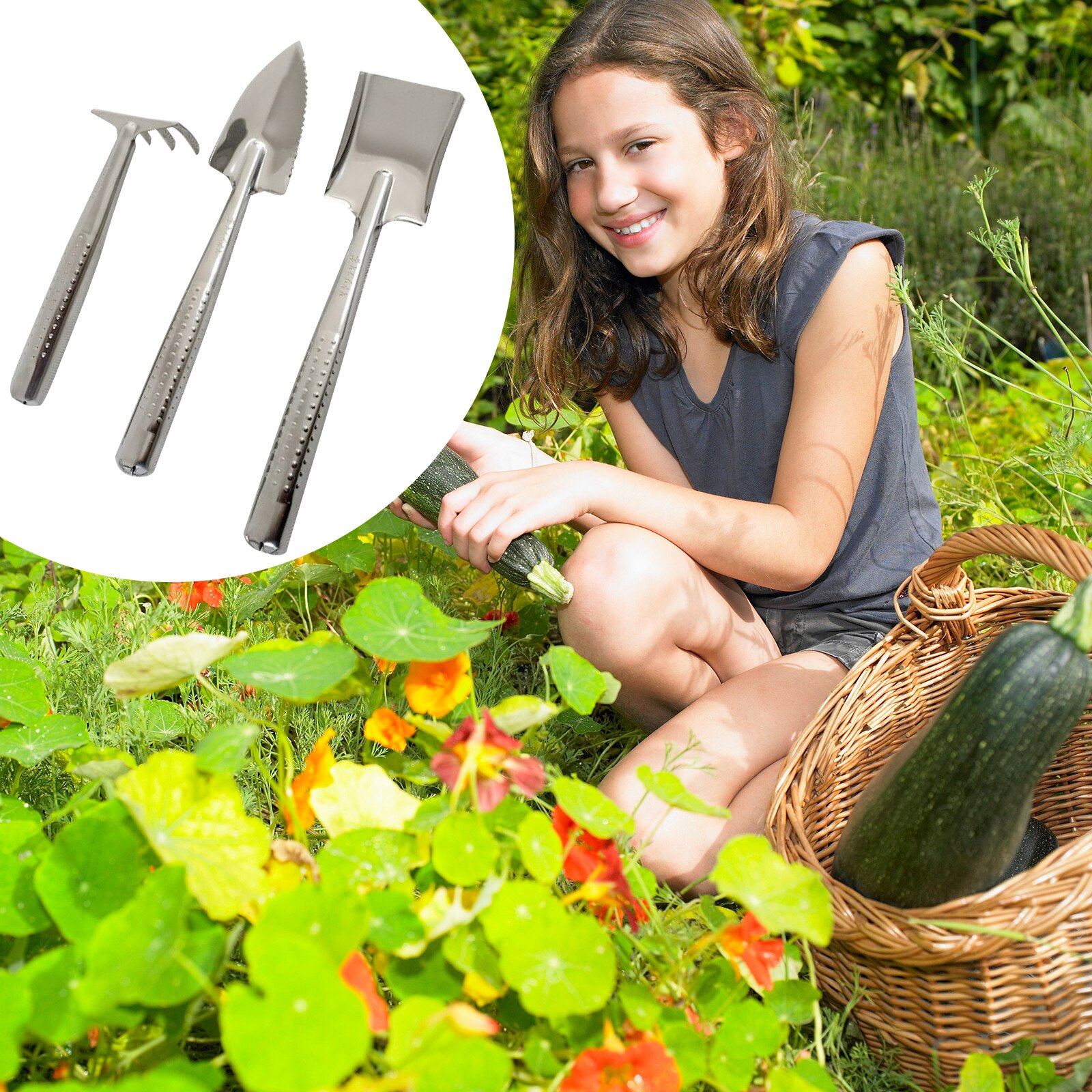 3Pcs Cast Aluminum Garden Tool Set Heavy Duty Gard... – Vicedeal