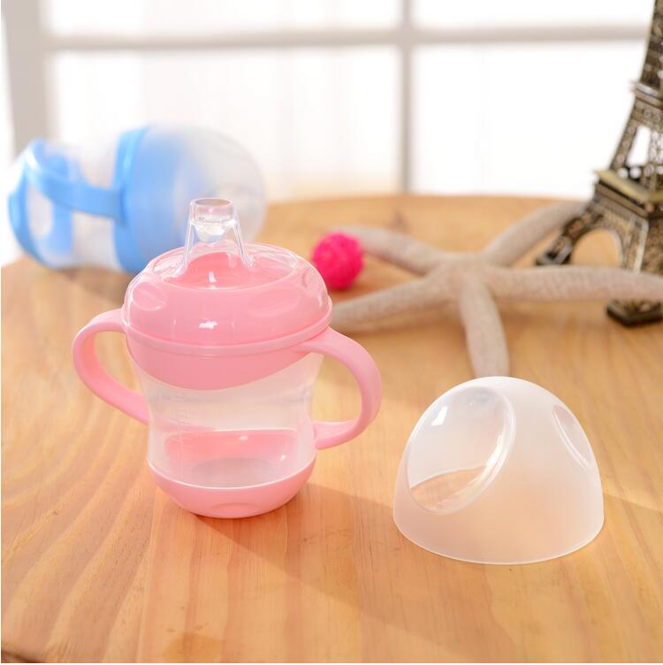 160ml Blue/Pink Baby Soft Bottle Neck Cups Childre... – Grandado