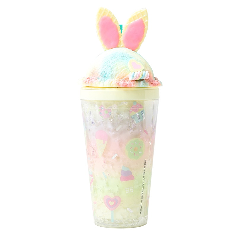 Net Red Rabbit Eared Ice Cream Gradient Ice Cup Su... – Vicedeal