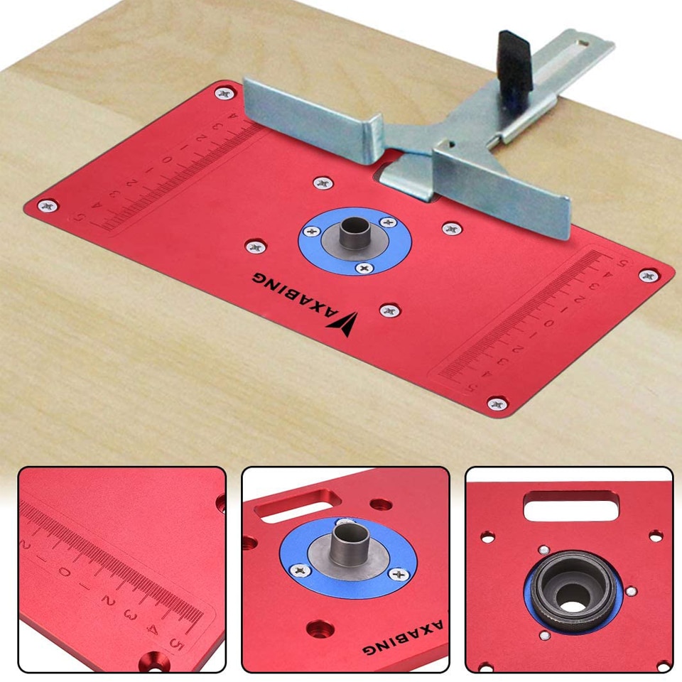 Aluminium Router Tisch Insert Platte W / 2 Router ... – Vicedeal