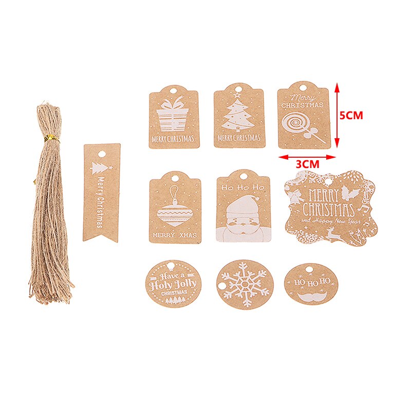 50 weihnachten Kraft Tags DIY Handgemachte Handwer... – Vicedeal