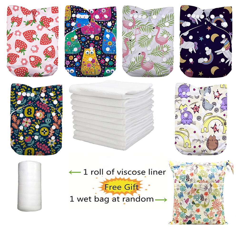 LilBit 6 pcs Pack Boy Girl Reusable Baby Cloth Dia... – Grandado
