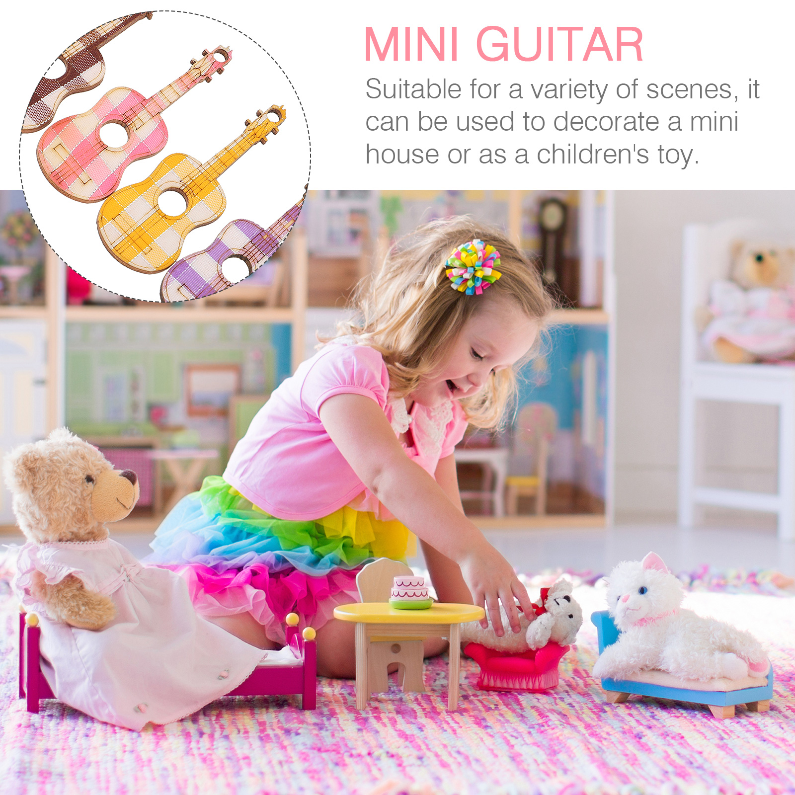 4pcs Mini Guitars Good Unique Nice Safe Guitar Dol... – Grandado