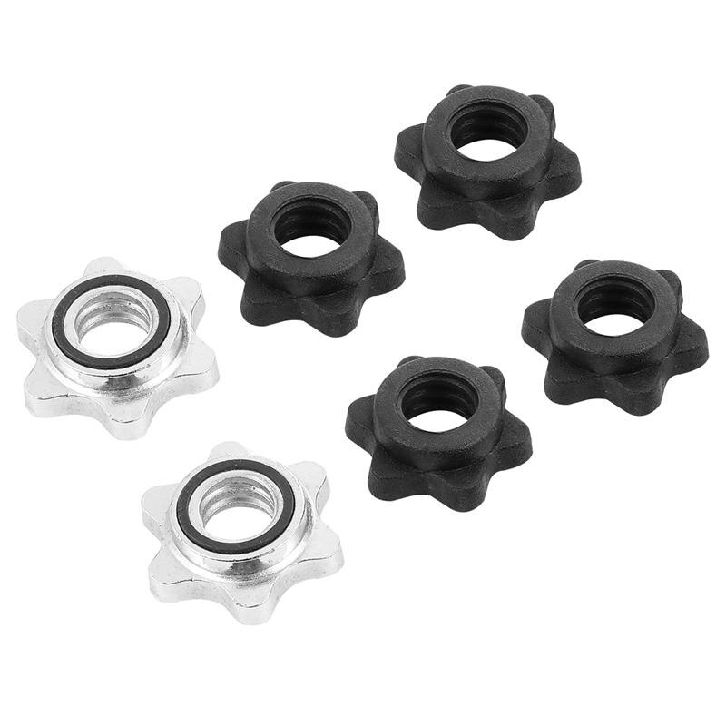 6pcs Dumbbell Hex Nut Dumbbell Rod Nut Spinlock Co... – Grandado