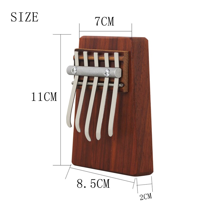 5 Key Thumb Piano Mahogany Kabalin Acacia Wood Chi... – Vicedeal