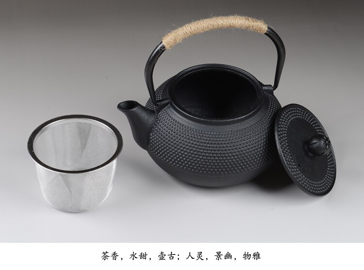 Black iron pot South Japan uncoated cast iron pot ... – Grandado