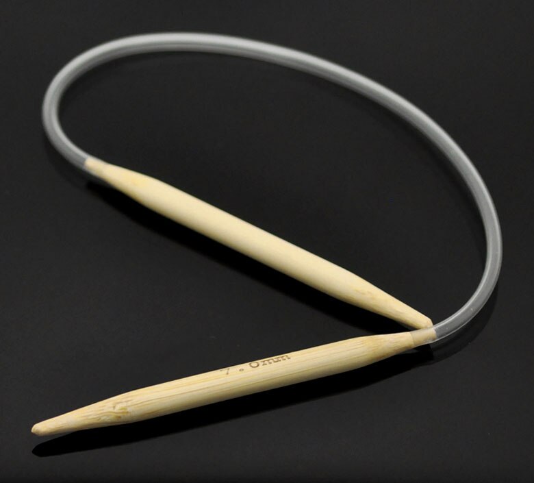 Aguja Circular para tejer de bambú, 40cm, tamaño U... – Grandado