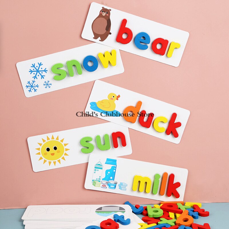 1 Set Wooden Number Alphabet Letter Spelling Word ... – Grandado