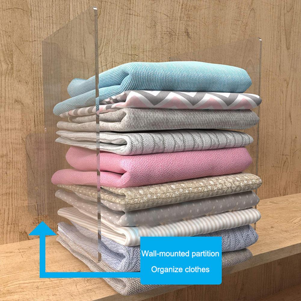Transparent Acrylic Closet Separator Shelf Organiz... – Grandado