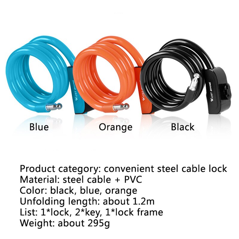 Fiets Draagbare Dikker Bold Kabel Lock Draagbare A... – Grandado