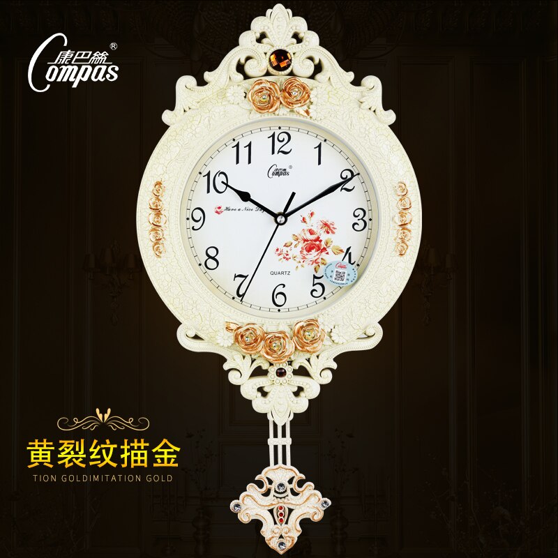 European Style Retro Large Wall Clock Modern Livin... – Grandado