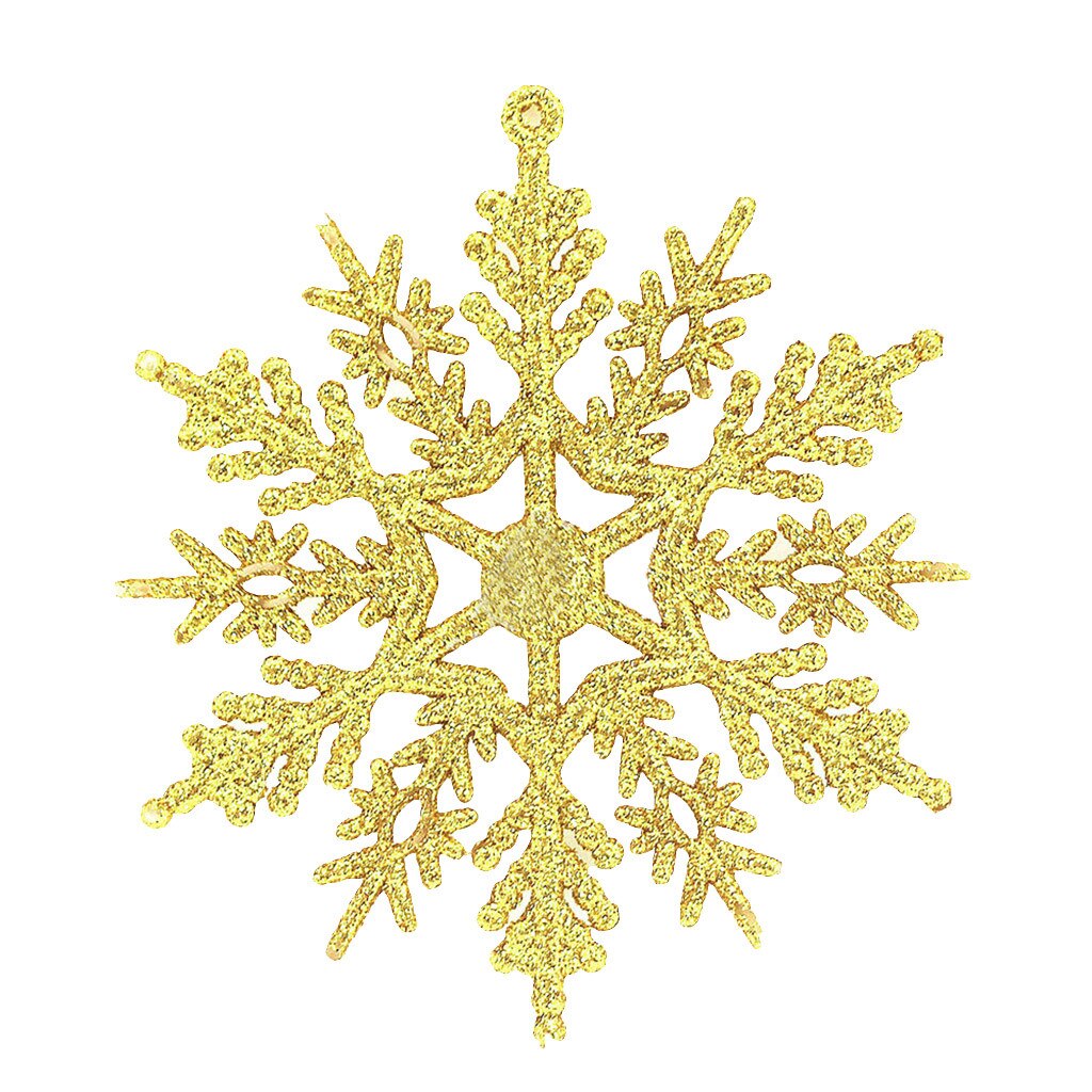 10Pcs Glitter Snowflake Christmas Ornaments Xmas T... – Grandado