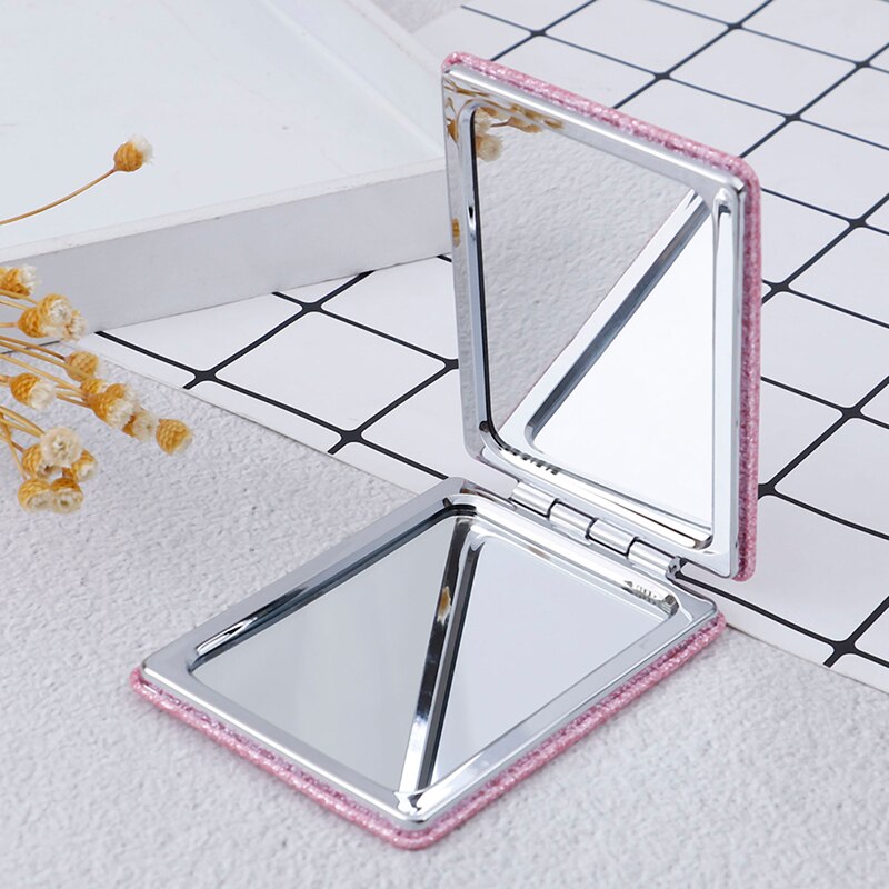 Portable Square Double-Side Folding Cosmetics Pink... – Vicedeal