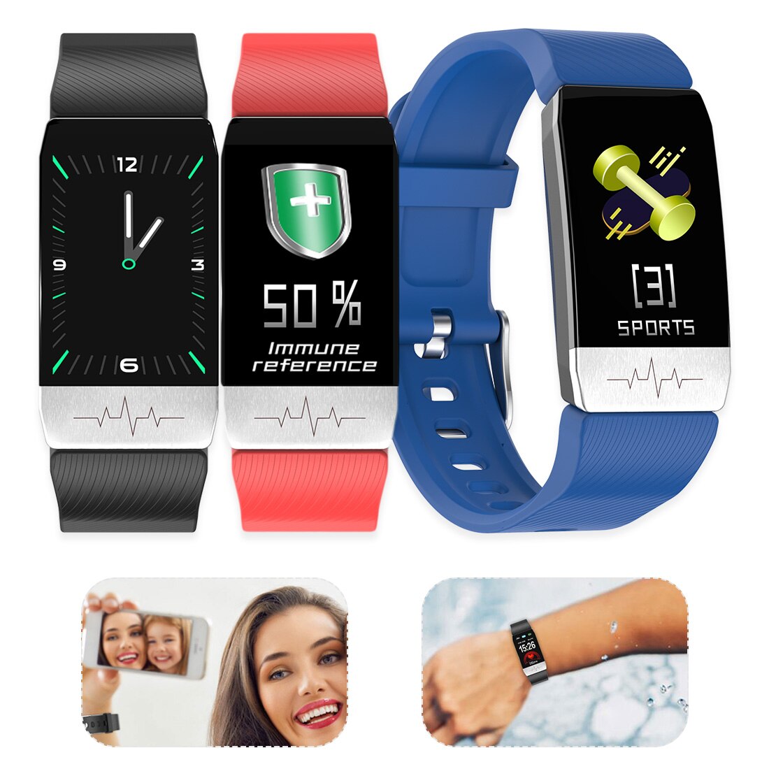 T1 Temperature Measurement Elenxs Fitness Tracker ... – Grandado