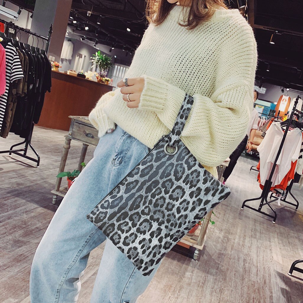 Women Handbag Vintage Handle Bag Leopard Messenger... – Grandado