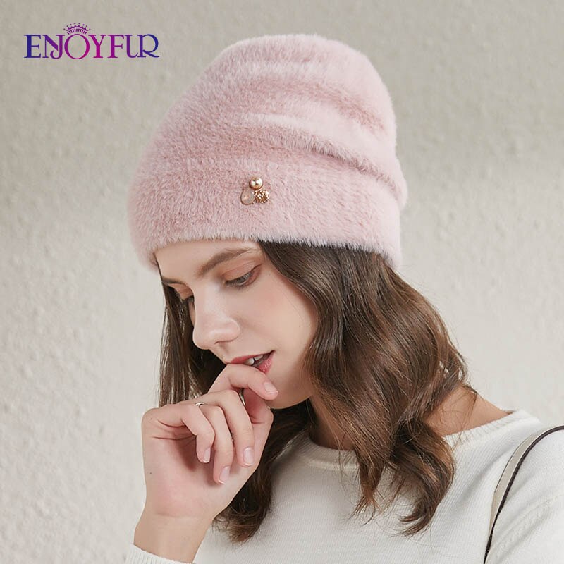 Enjoyfur Winter Hoeden Voor Vrouwen Imiteren Wol D... – Grandado