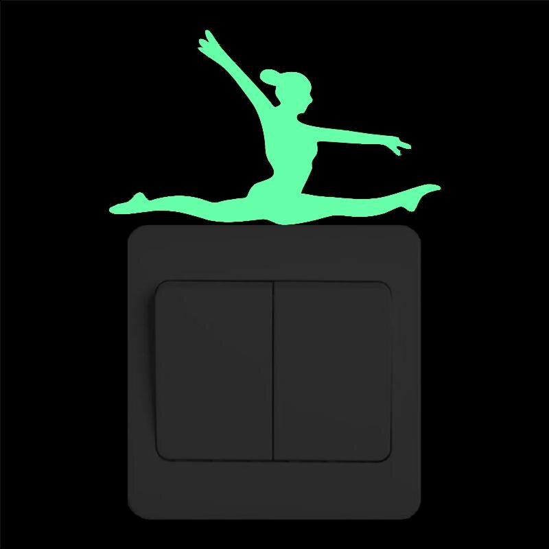Luminous Gymnast Vinyl Switch Sticker Sport Glow i... – Grandado