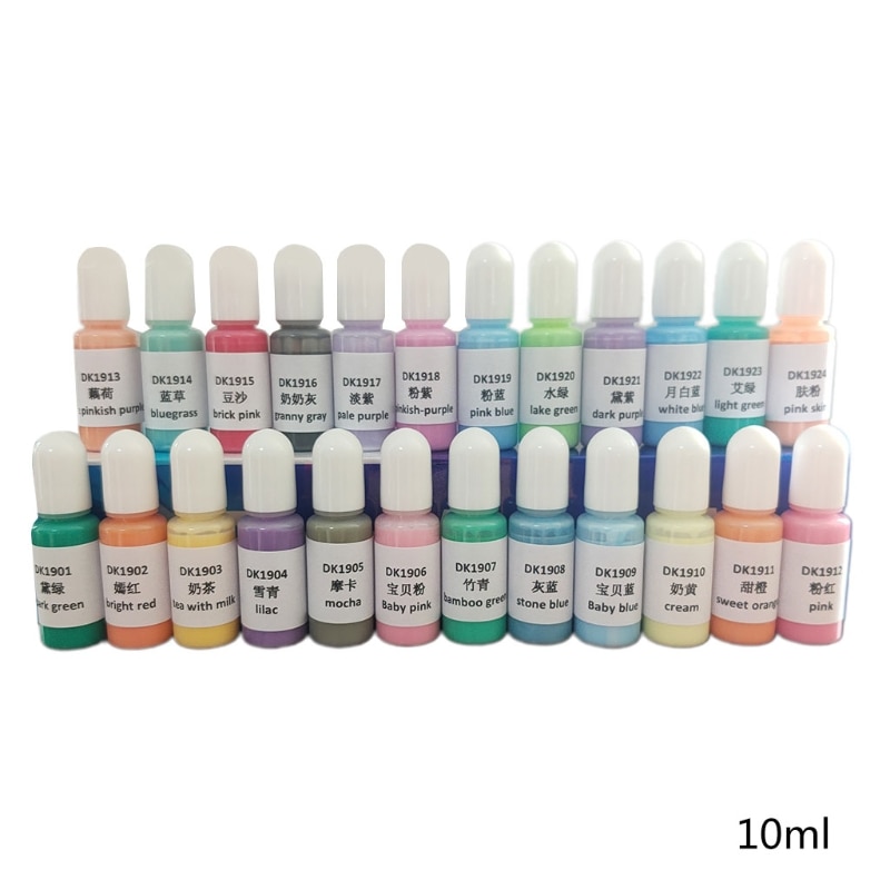 24 Colors Crystal Epoxy Pigment UV Resin Dye DIY J... – Grandado