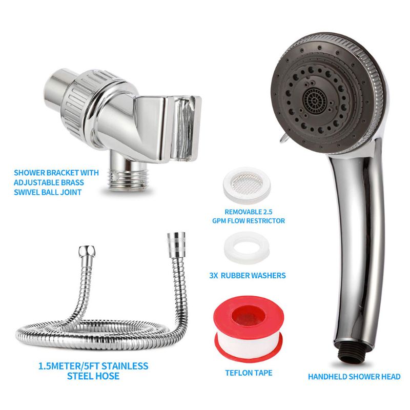 1Set 7 Functions Shower Head 360 Degree Rotary Hig... – Grandado