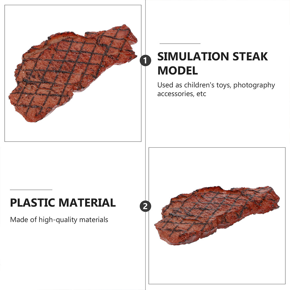 2Pcs Simulation Steak Food Toys Kids Steak Models ... – Grandado
