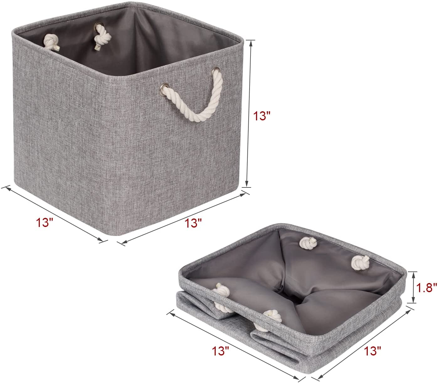 13" X 13" Cube Organizers Storage Bins B... – Vicedeal