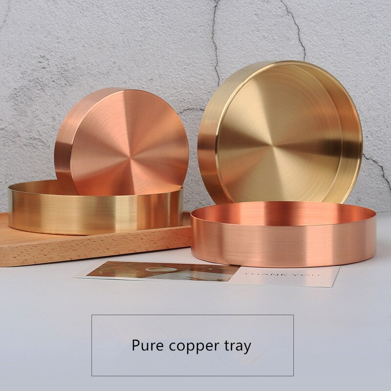 Zuiver Koper Ronde Plaat Metalen Lade Messing Goud... – Grandado