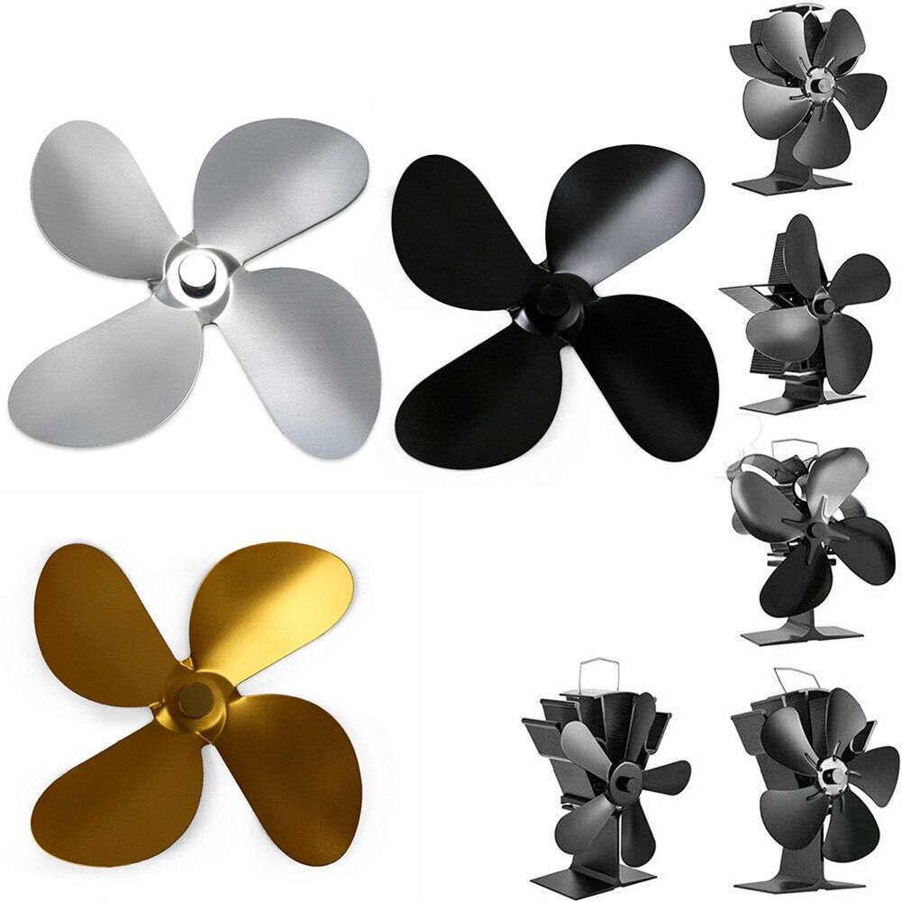 Black Fireplace 4 Blade Fan Leaf Parts Heat Heat P... – Vicedeal