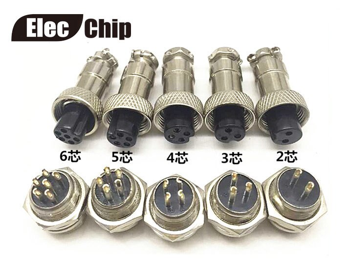 5 Stks/set GX12 2/3/4/5/6Pin 12mm M12 Mannelijke V... – Grandado