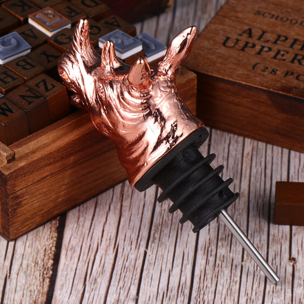 Rhino Head Pourer Animal Bottle Stopper Zinc Alloy... – Vicedeal