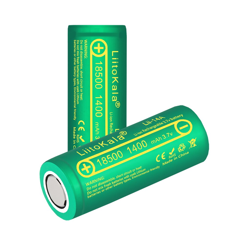 LiitoKala Lii-14A 18500 1400mAh 3.7V 18500 Battery... – Grandado