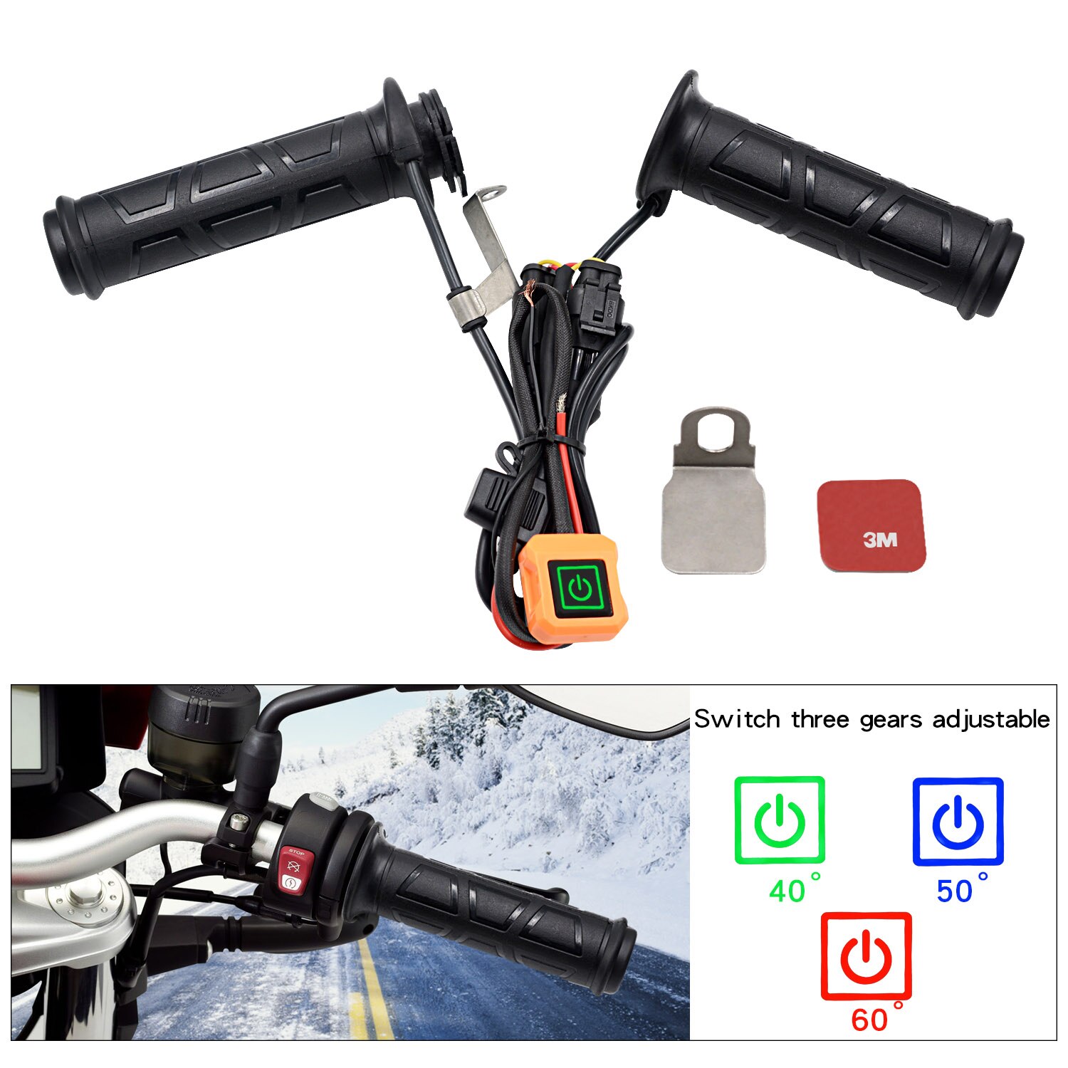 Motorcycle Handlebar Electric Heated Grips Handle ... – Vicedeal