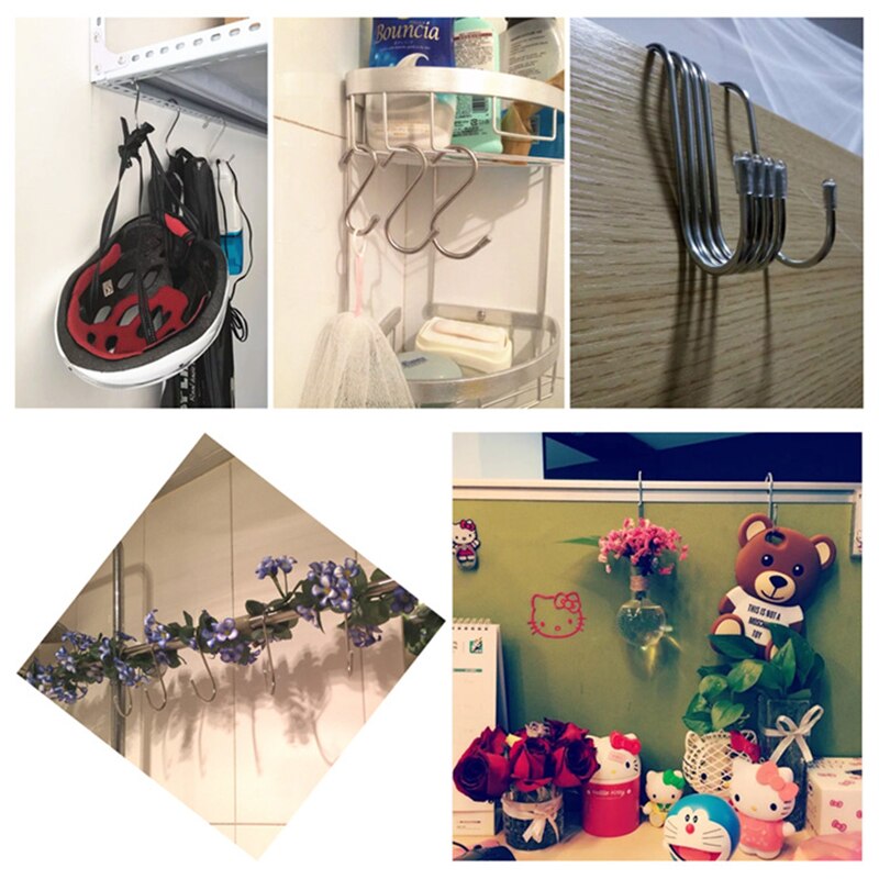 5PCS Stainless Steel S-shaped Hooks General Purpos... – Grandado