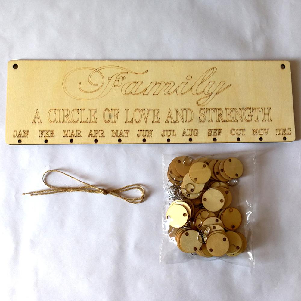 Family Birthday Calendar Reminder Tracker DIY Wall... – Vicedeal