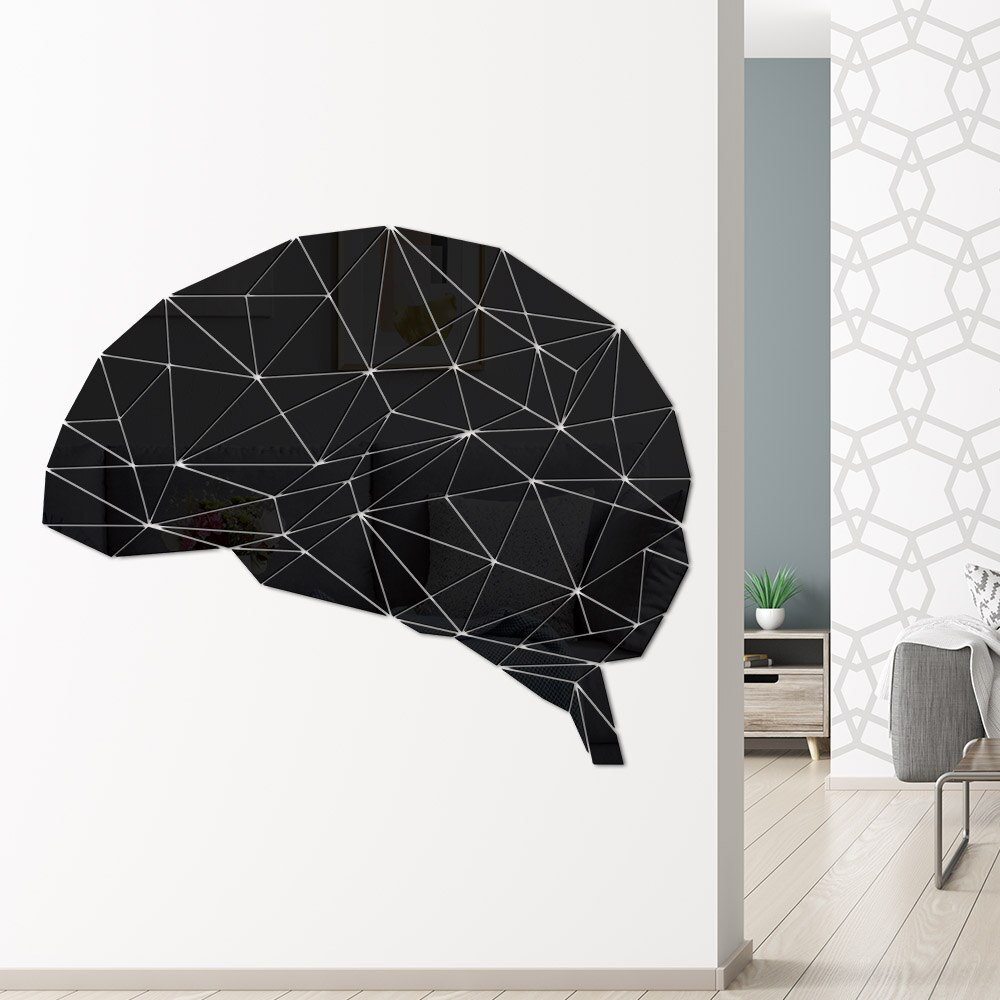 Brain Mind Acryl Spiegel Muurstickers Neuroscience... – Grandado