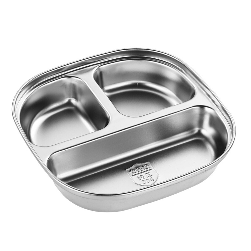 Stainless Steel Compartment Food Plate Multi-grid ... – Grandado