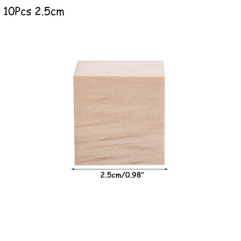 Wooden Square Blocks Unfinished Wood Solid Wood Cu... – Grandado