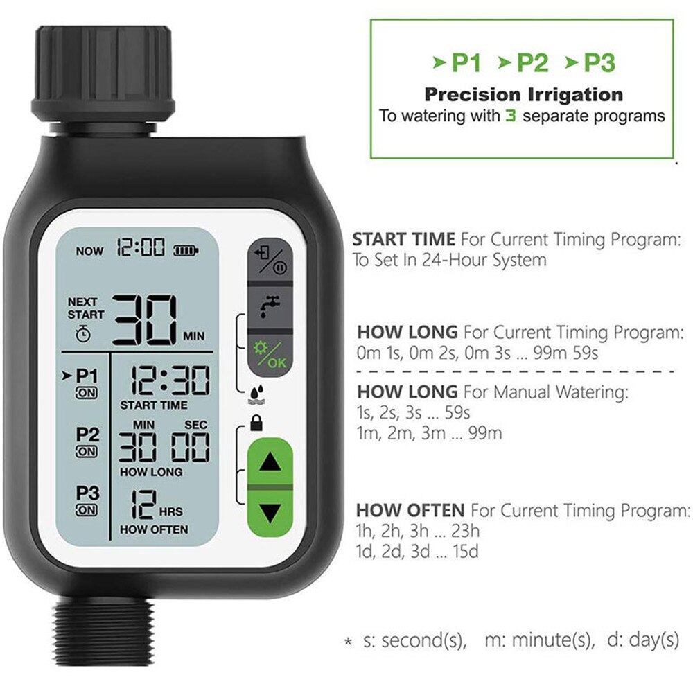 Automatic Irrigation Water Timer with Rain Lcd Scr... – Vicedeal