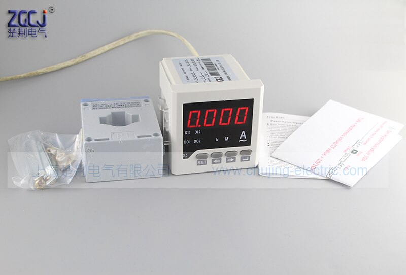true RMS value AC 0-50A digital AC ampere meter wi... – Vicedeal